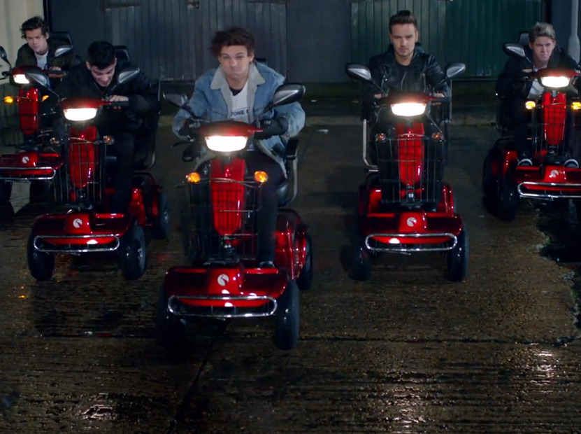 One Direction Makes "Midnight Memories" With Scooter Drag Race ...